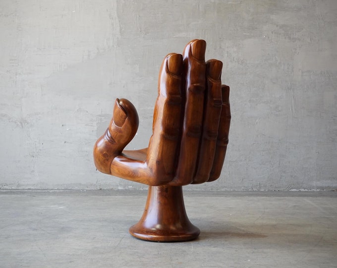 Vintage Hand Chair in the Manner of Pedro Friedeberg - Etsy