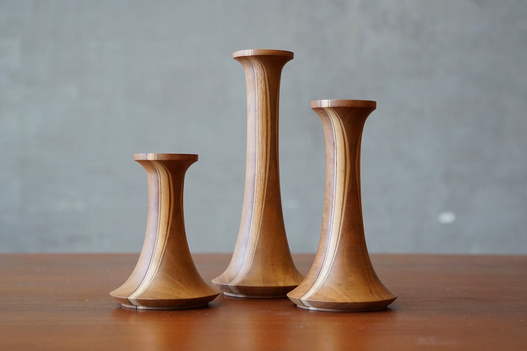 Trio of Studio-made Graduated Candlestick Holders - Etsy