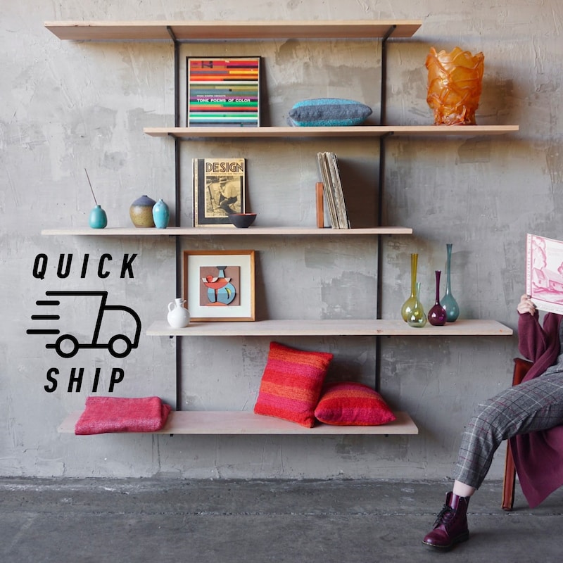 Vintage Shelves Wall Unit - Etsy