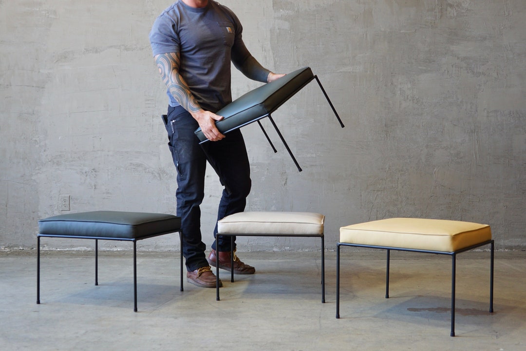 Customizable | Fabric or Leather | Stool | Ottoman | - Etsy