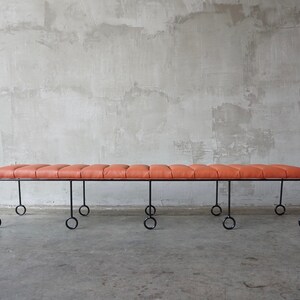 Custom Dimension Iron & Leather Benches. - Etsy
