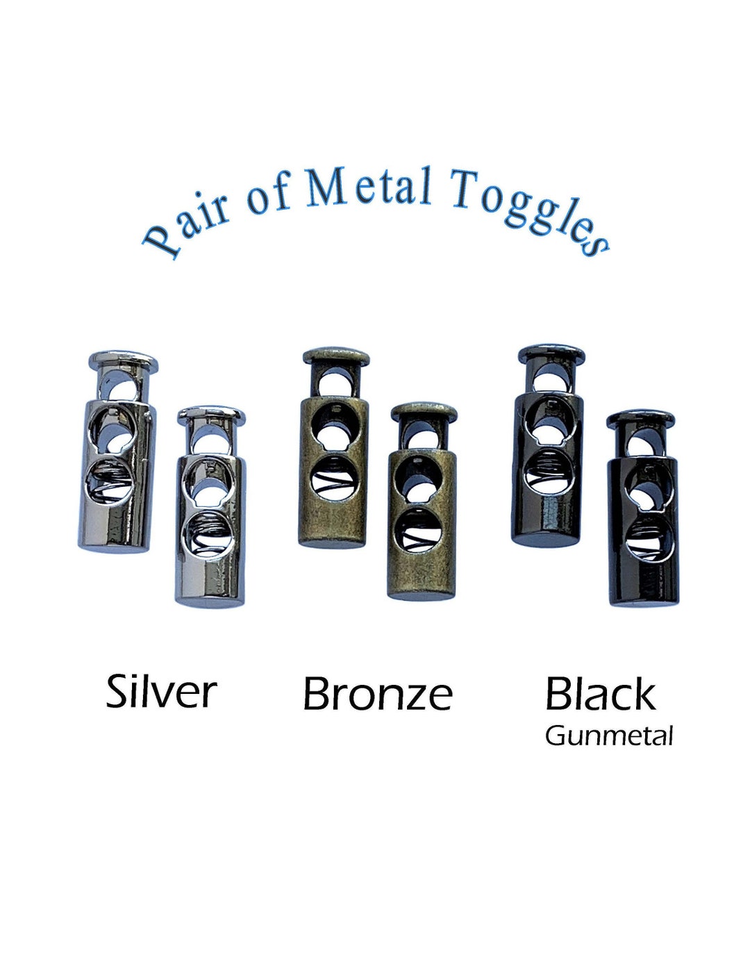 Toggle Cord Locks, Silver Metal Cord Toggle,light Weight Spring Cord ...