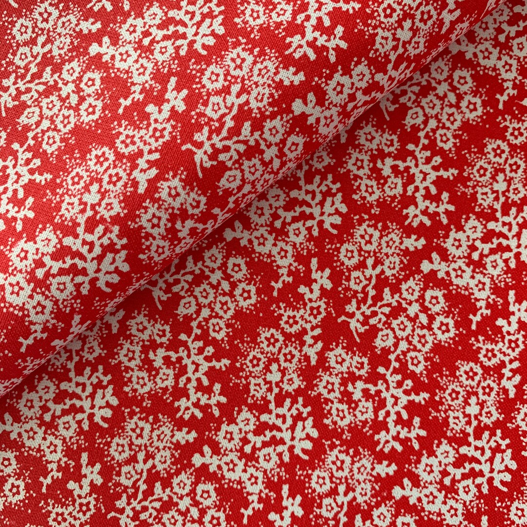 100% Cotton Fabric in Red Calico Allover, by Richlin Fabrics, Quilting ...