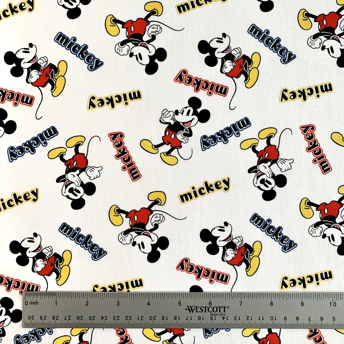Mickey Mouse 100% Cotton Fabric by Disney Licensed Fabric - Etsy