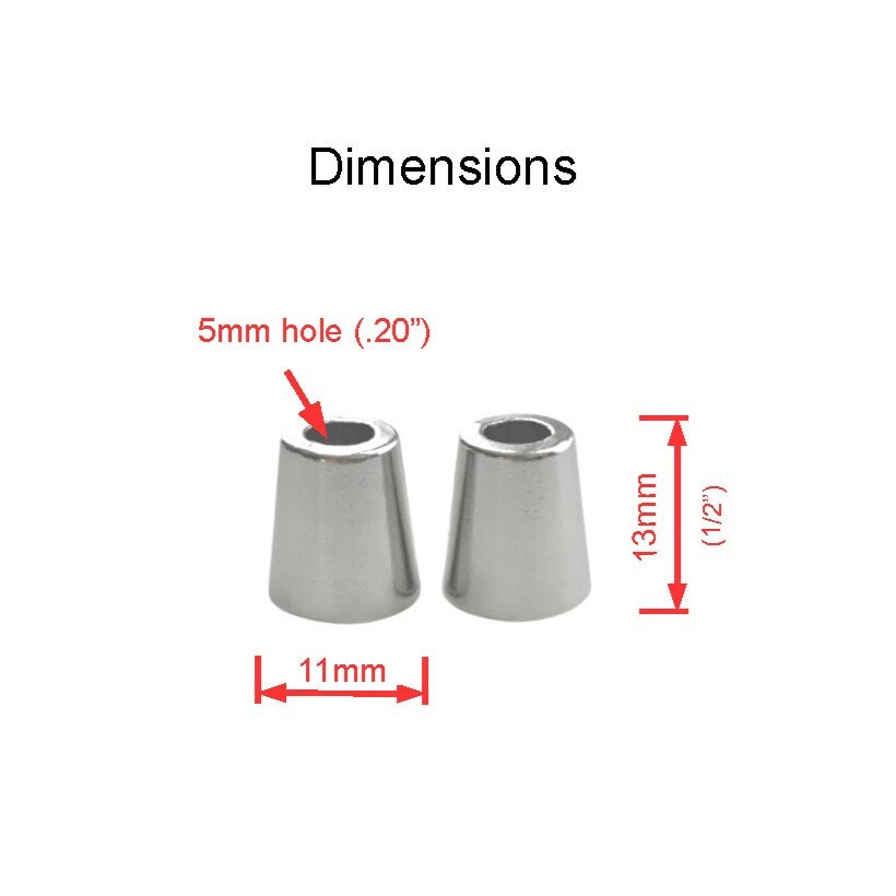 Cord End Caps, Bell Shape, Bag Hardware (5mm Hole), Decorative Cord ...