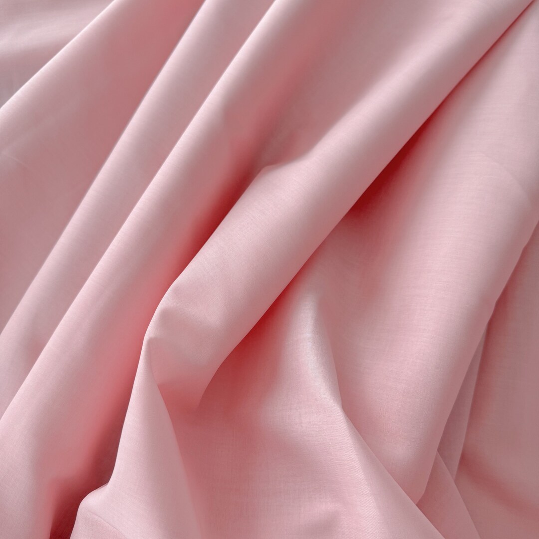 60" Light Pink Lawn Fabric, 100% High Quality Cotton Fabric, Semi-sheer ...