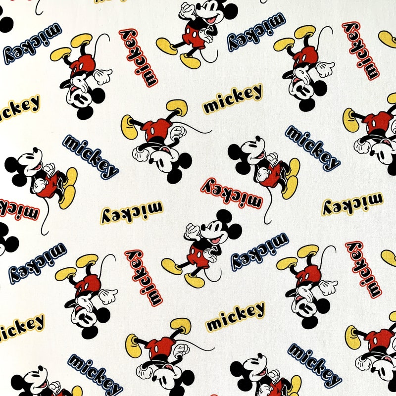 Mickey Mouse Fabric - Etsy