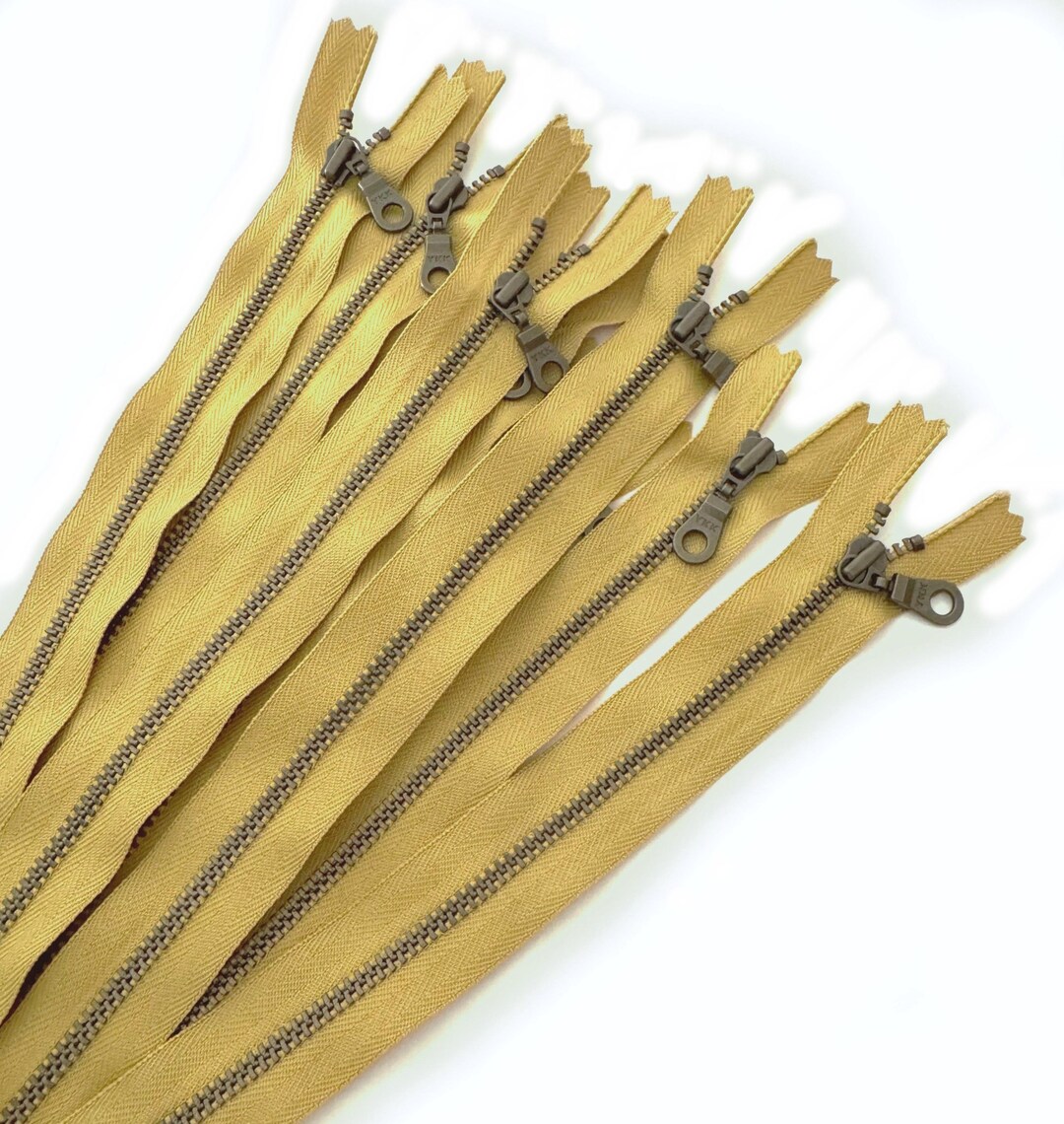 18" YKK Metal Zipper With Donut Pull, #4.5 Non Separating Metal Zipper ...