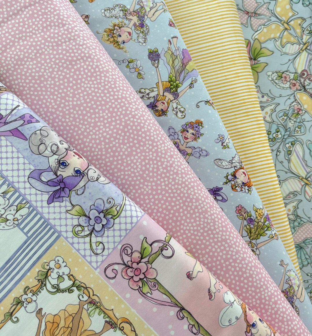 Very Fairy Fabric Collection, Premium 100% Cotton Fabric, Loralie ...