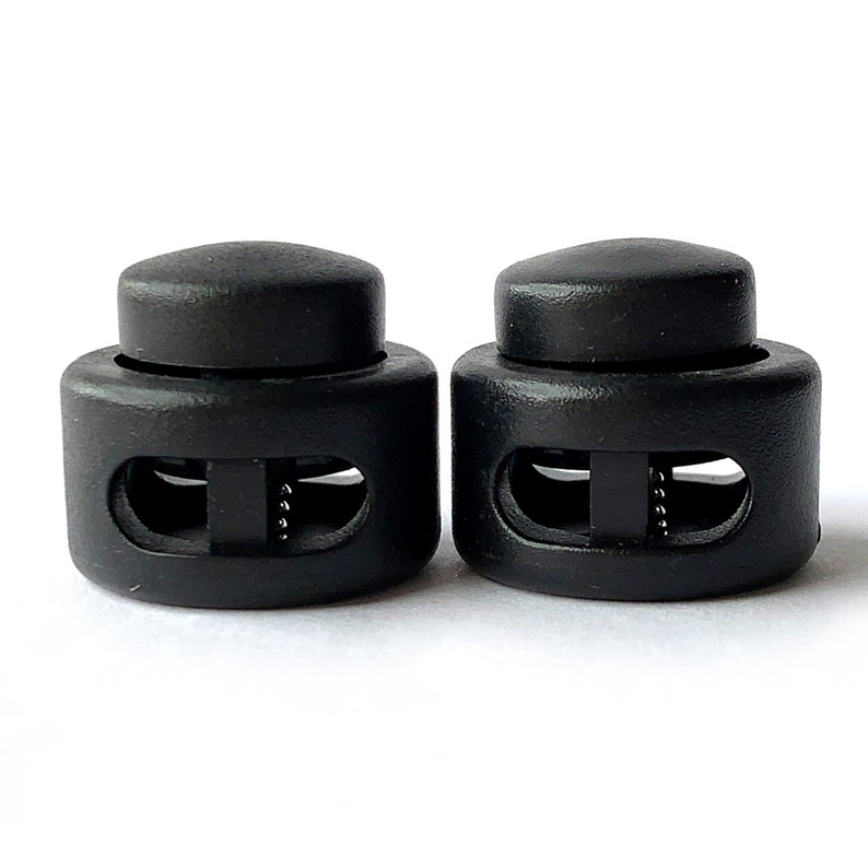Pair Of Button Toggle Cord Locks Plastic Toggle Set Elastic Etsy
