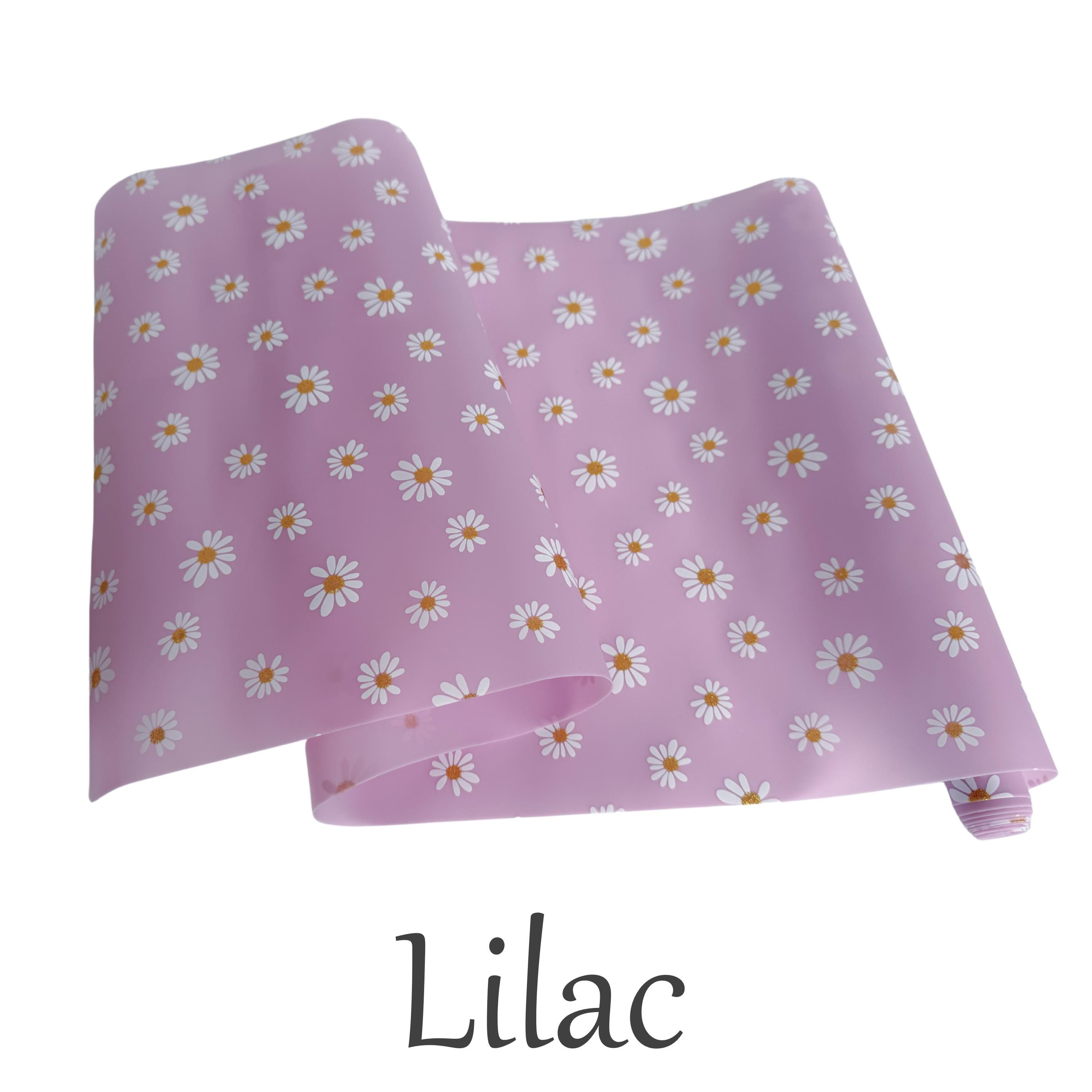 Glitter Daisy Print Jelly Vinyl Rolls, Clear and Translucent, Bagmaking ...