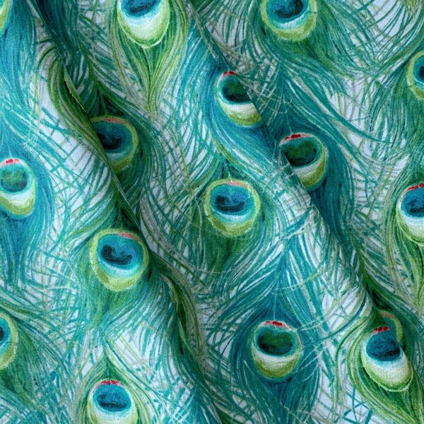 Peacock Fabric - Etsy