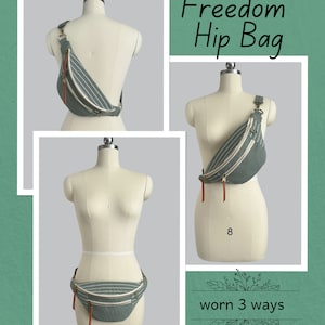 Freedom Hip Bag PDF Sewing Pattern, Sling Bag Pattern, Bum Bag, Travel ...