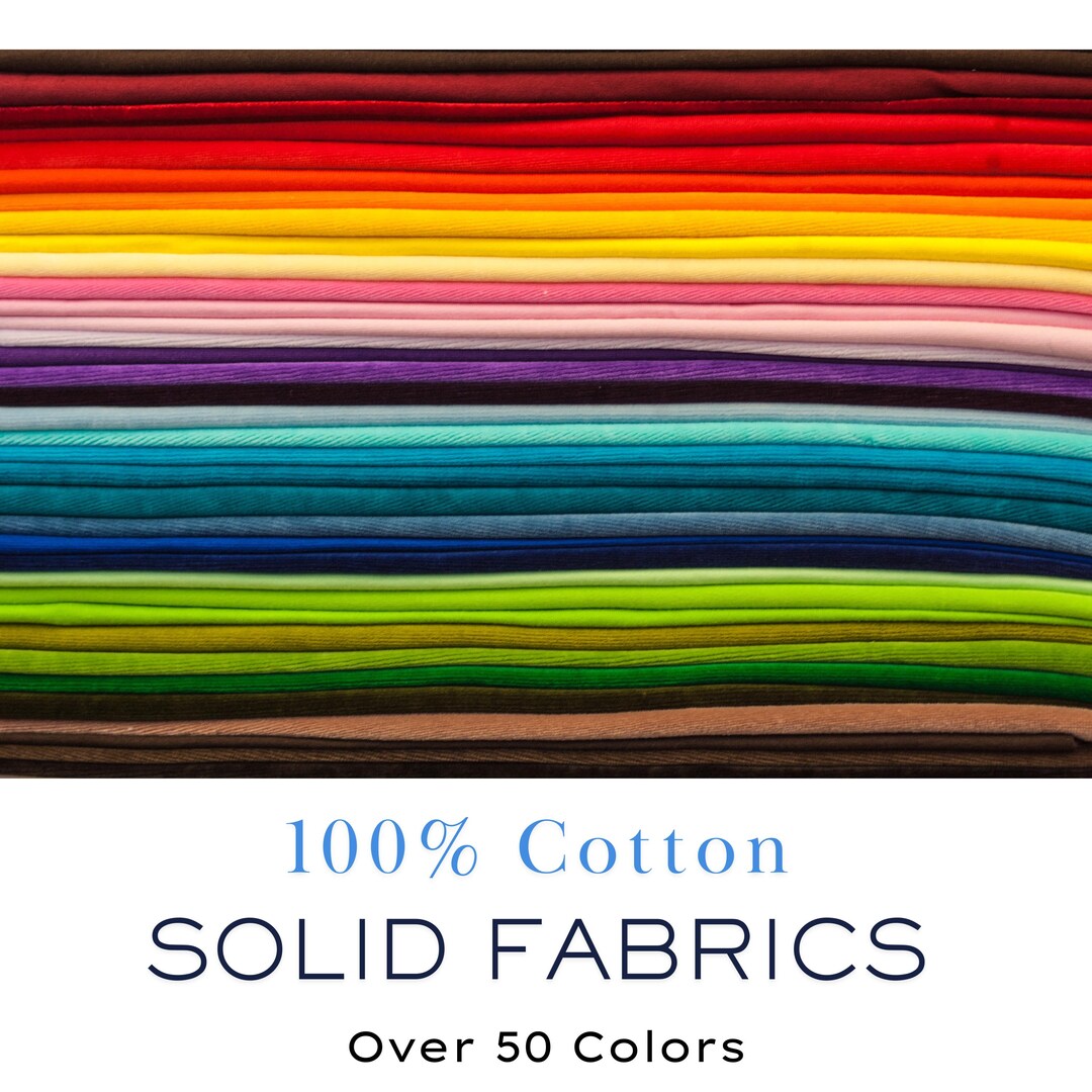 100% Cotton Solid Fabrics, Priced by the Half Yard, Classic Cottons ...
