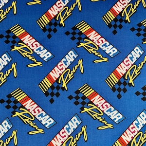 NASCAR Racing 100% Cotton Fabric, by NASCAR Licensed Fabric, Retro ...