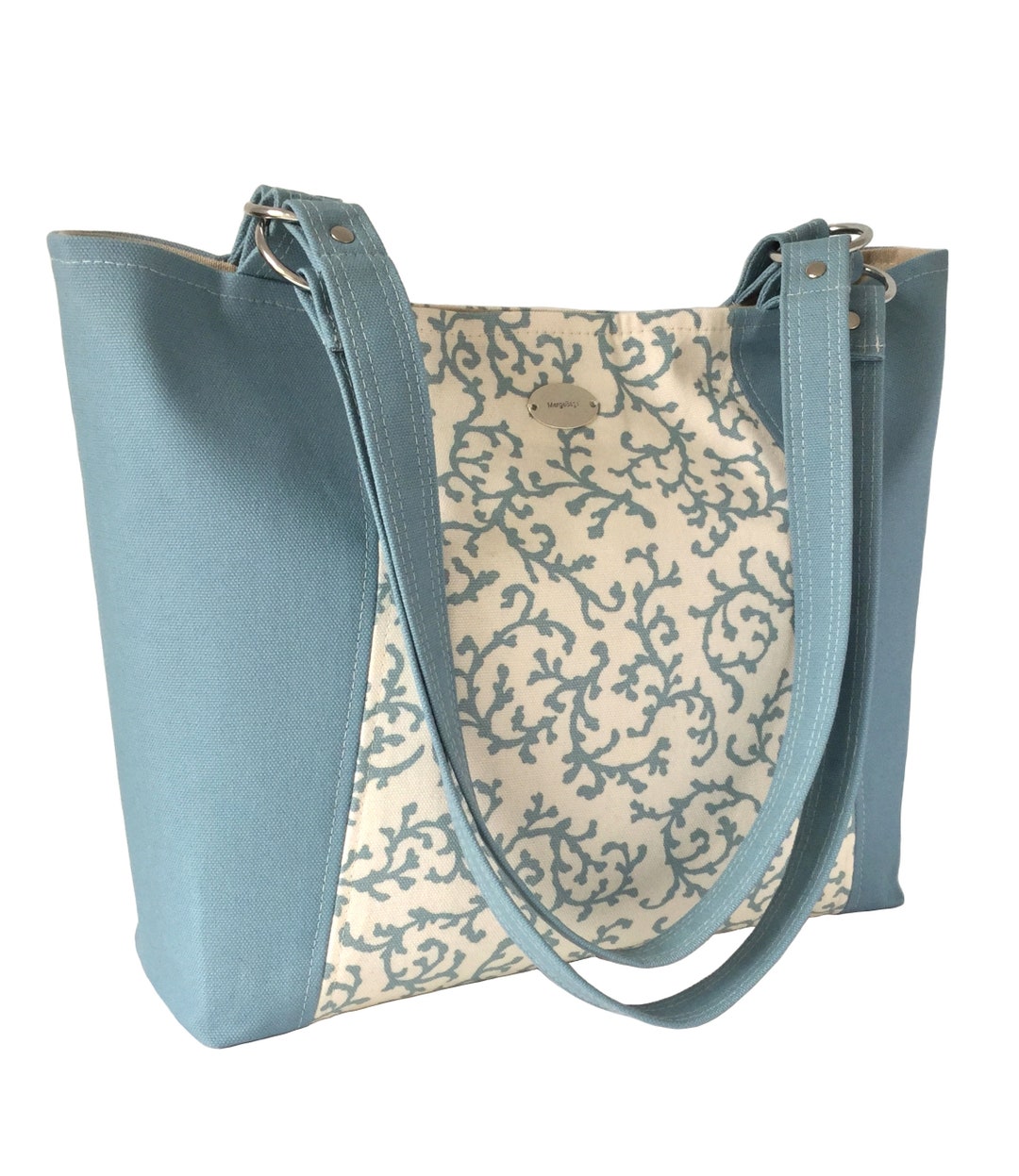 Uptown Tote Bag Sewing Pattern, Shoulder Bag With Snap Closure (PDF ...