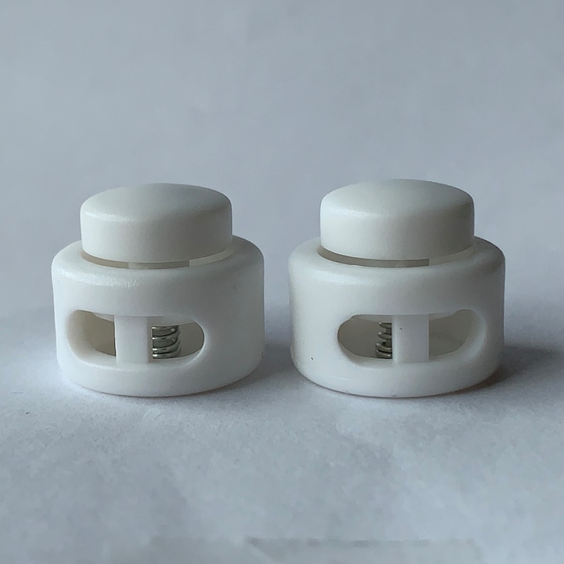 Pair Of Button Toggle Cord Locks Plastic Toggle Set Elastic Etsy