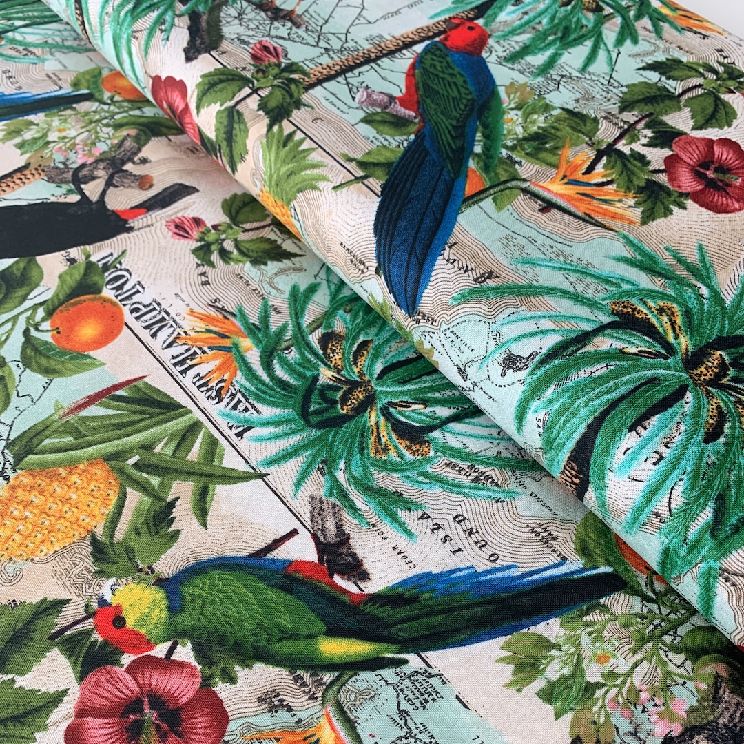 Vintage Vacation 100% Cotton Fabric by David Textiles, Novelty Fabric ...