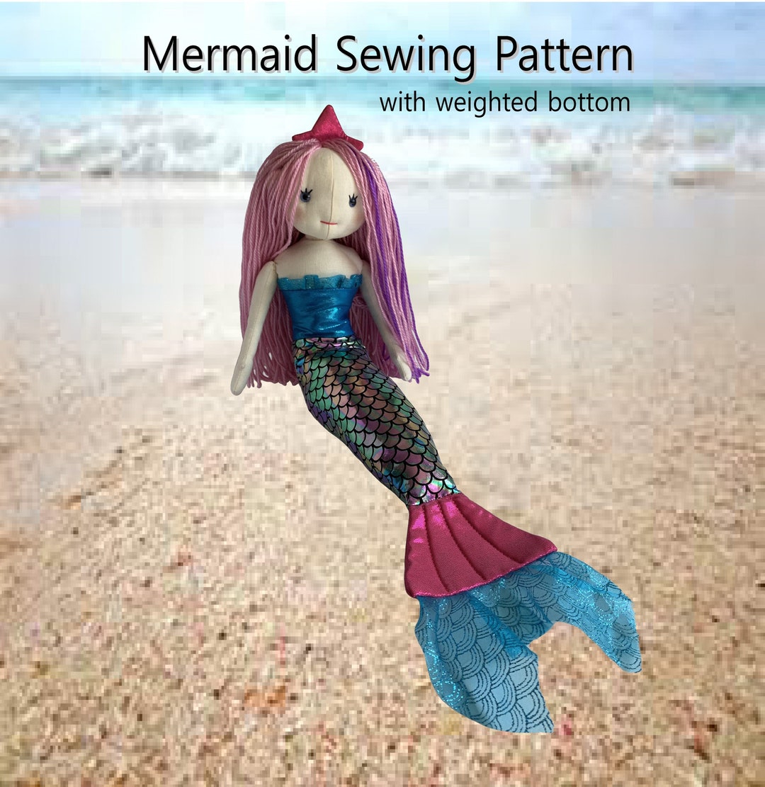 Mermaid Doll Sewing Pattern With Weighted Bottom (PDF Tutorial) - Etsy