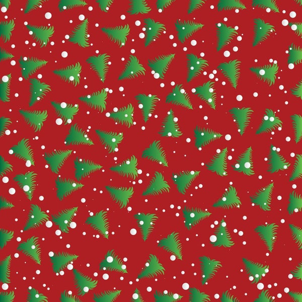 Red Christmas Fabric - Etsy