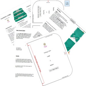 Packing Cubes PDF Sewing Pattern, Suitcase Organizer Bags, Packing Pods ...