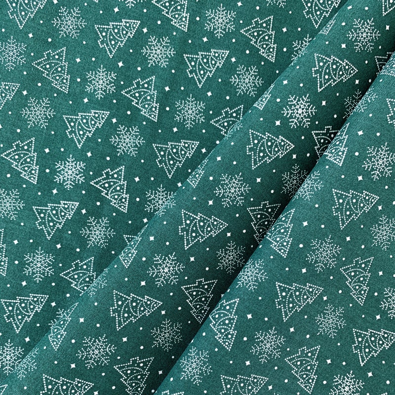 Teal Holiday Fabric - Etsy