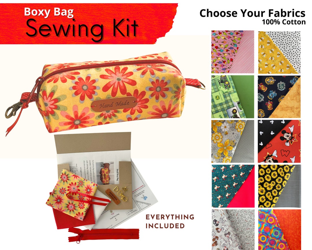 Easy Sewing Pattern Kit, 16 Fabric Prints, Complete Craft Kit, DIY ...