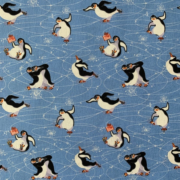 Penguin Fabric - Etsy