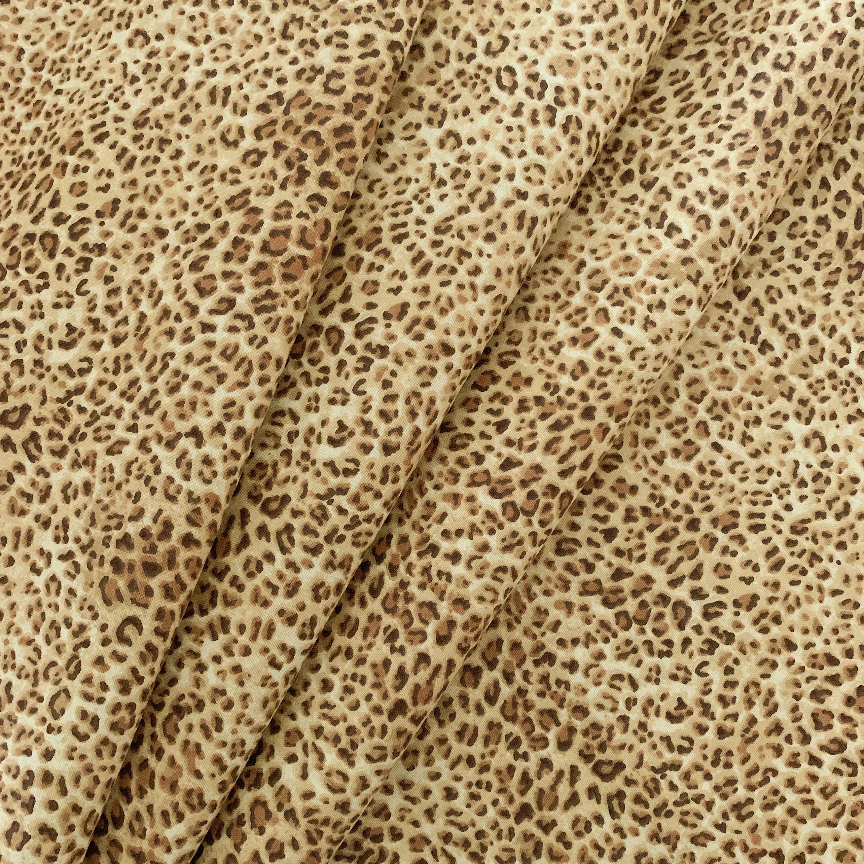 Small Leopard Print Cotton Fabric, Beige & Brown Animal Print - Etsy