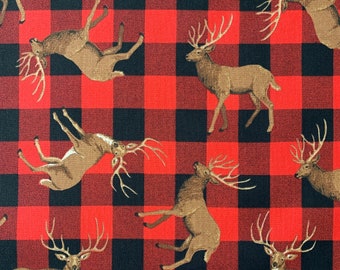 Howjoyful Fabric Buffalo Plaid Patchwork Faux Quilt 12 Inch Repeat by ...
