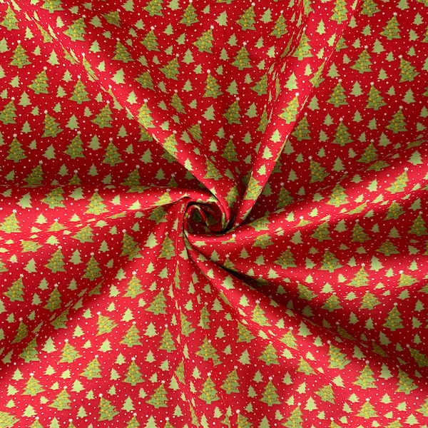 Red Christmas Fabric - Etsy