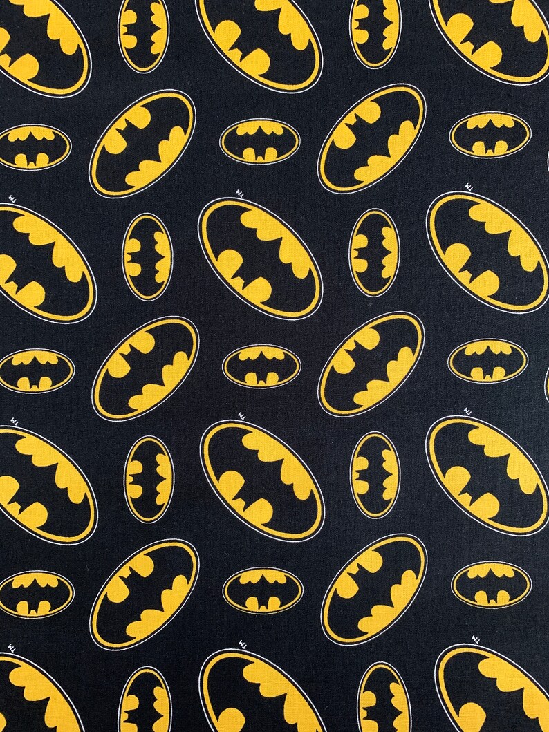 Batman Logo Toss Cotton Fabric Quilting Cotton Batman Bat - Etsy