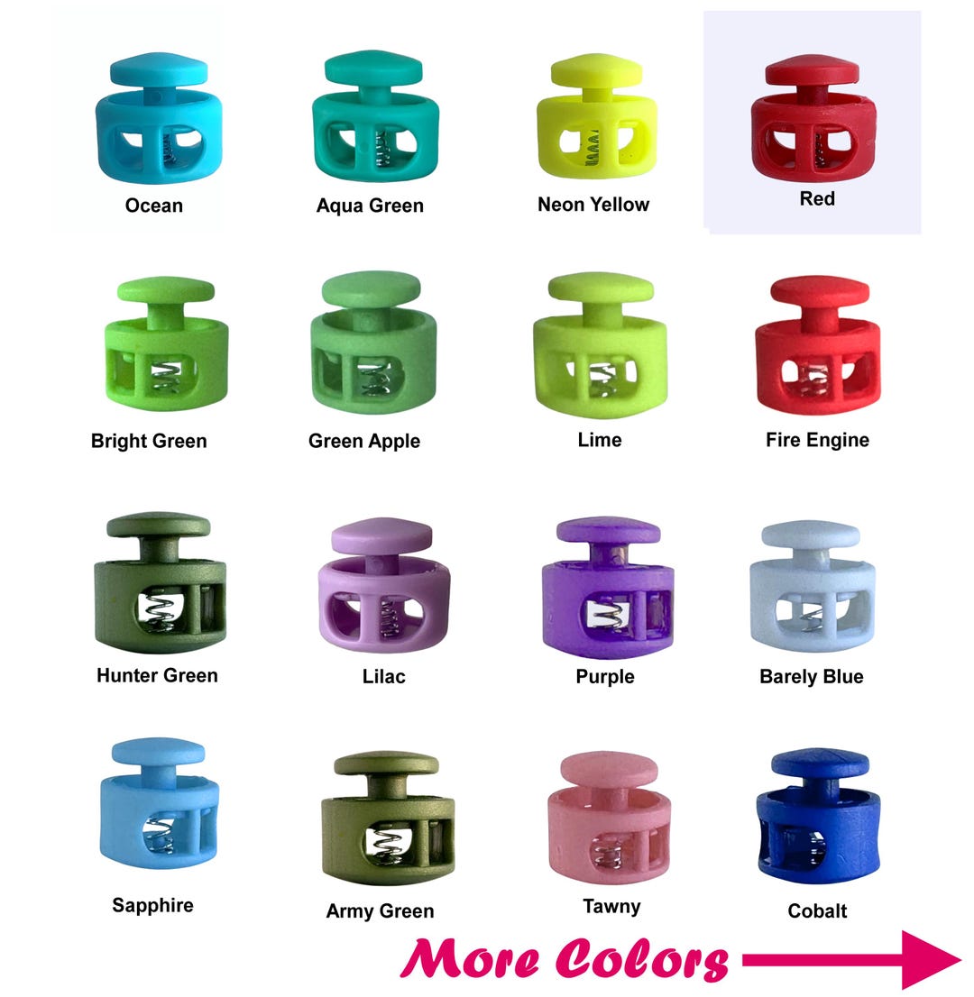 Colorful Toggle Cord Locks, Spring Loaded, 5mm Hole - Etsy