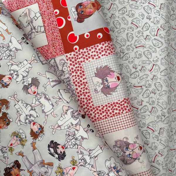 Nurse Fabric - Etsy