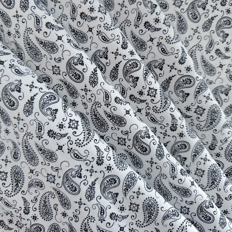 Schwarz weißen paisley - Etsy.de