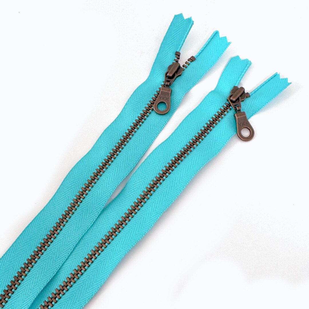 18" YKK Metal Zipper With Donut Pull, #4.5 Non Separating Antique ...