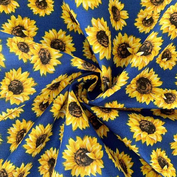 Sunflower Fabric - Etsy
