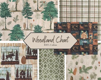 Woodland Camping Lake Fabric Lake Vacation Doodles by Rae Kaiser Summer ...