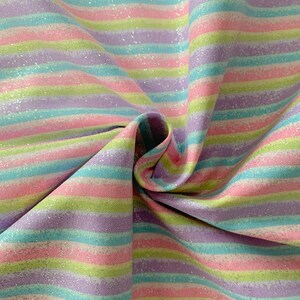 Pastel Rainbow Stripe Fabric, Quilting Weight 100% Cotton, Home Decor ...