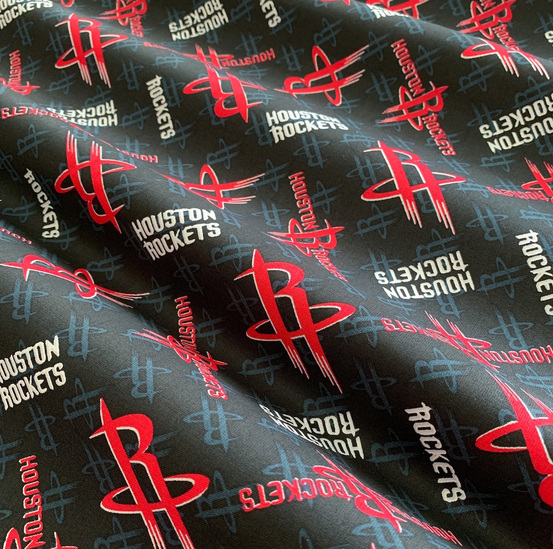 Houston Rockets Pro Basketball Fabric, 100% Cotton, NBA Pro Basketball ...