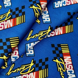 NASCAR Racing 100% Cotton Fabric, by NASCAR Licensed Fabric, Retro ...