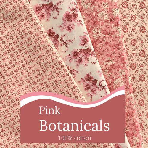 Pink Fabric by the Yard Pink Floral Fabric Pink Flower - Etsy