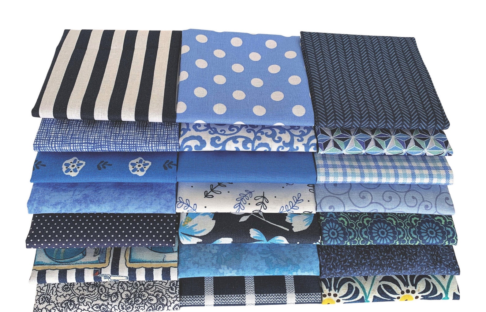 Blue Layer Cake Fabric Bundle of 21 Pieces Pre-Cuts 10 x 10 | Etsy