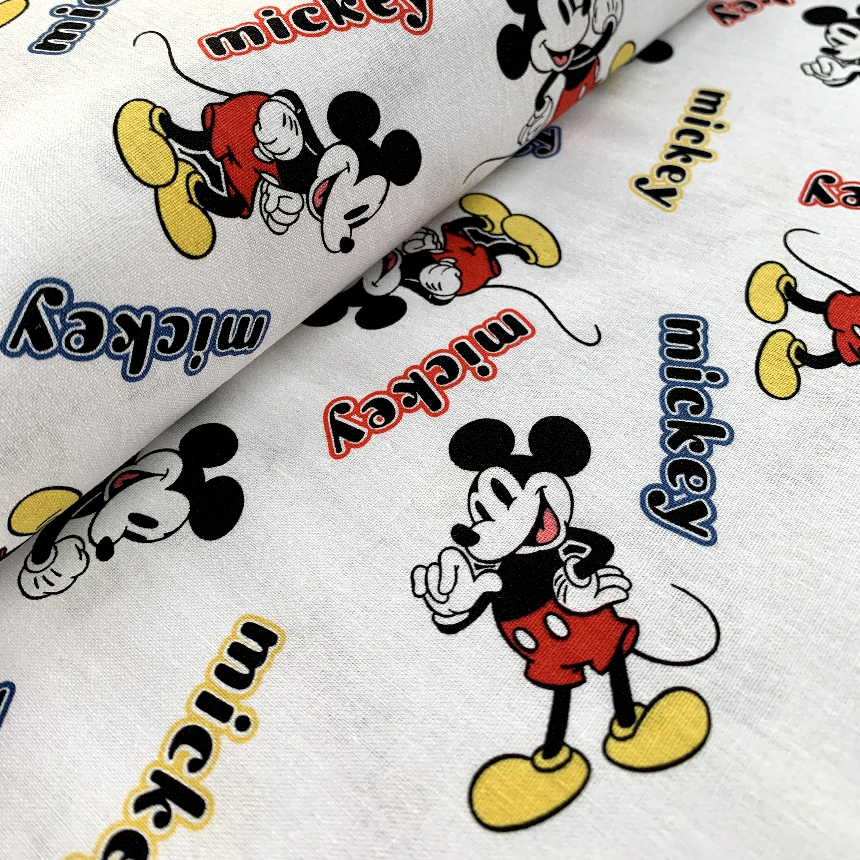 Mickey Mouse 100% Cotton Fabric by Disney Licensed Fabric - Etsy