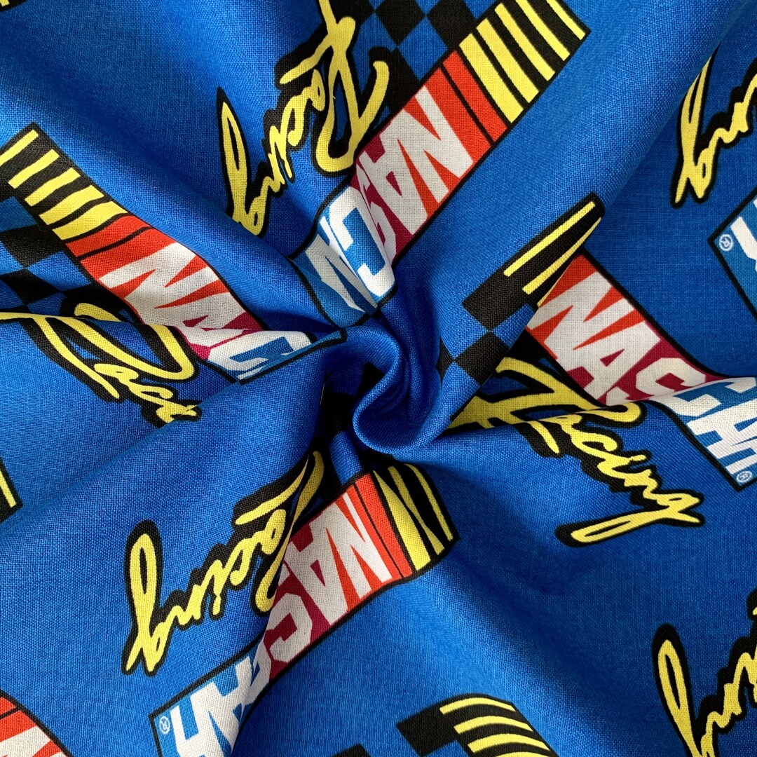 NASCAR Racing 100% Cotton Fabric, by NASCAR Licensed Fabric, Retro ...