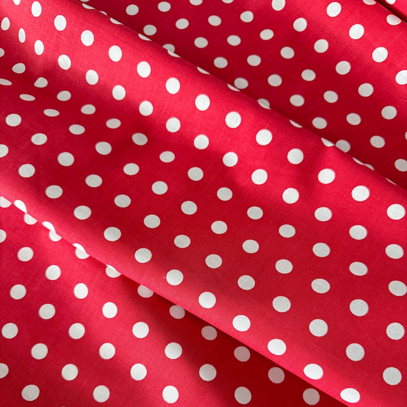 Red Dot Fabric - Etsy