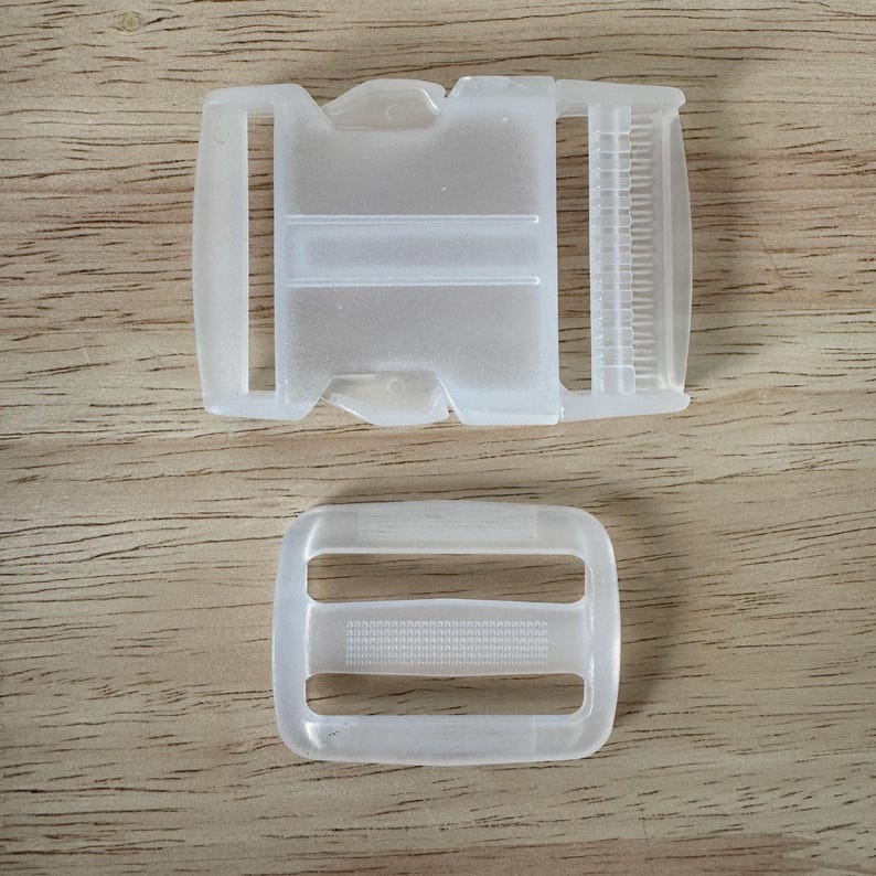 1.5" Transparent Buckle Set, Quick Release Buckle and Slider Combo - Etsy