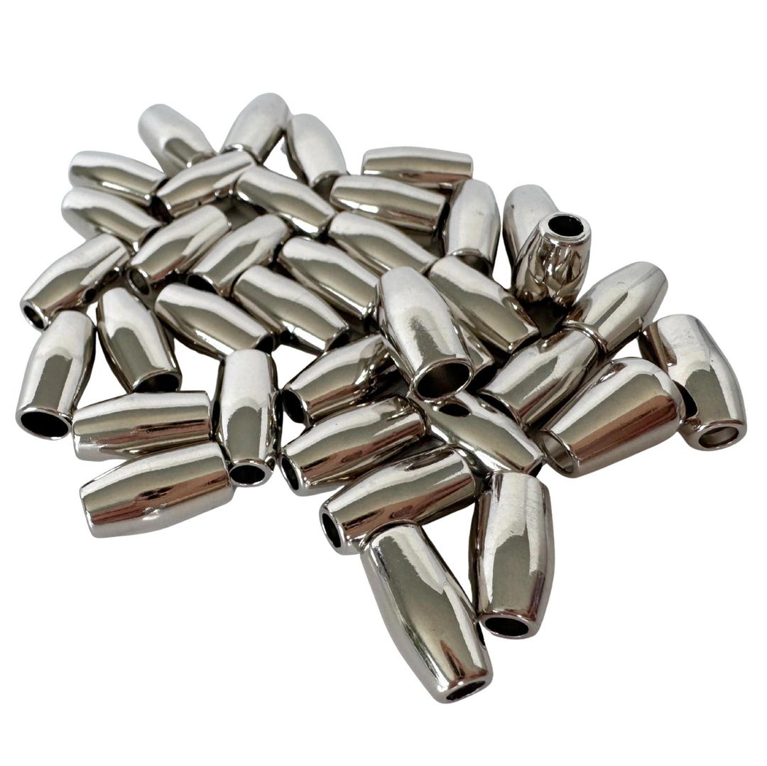 Elongated Bell Shaped Metal Cord Ends, 5mm Hole, Clothing and Bag ...