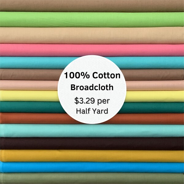 Broadcloth Fabric - Etsy