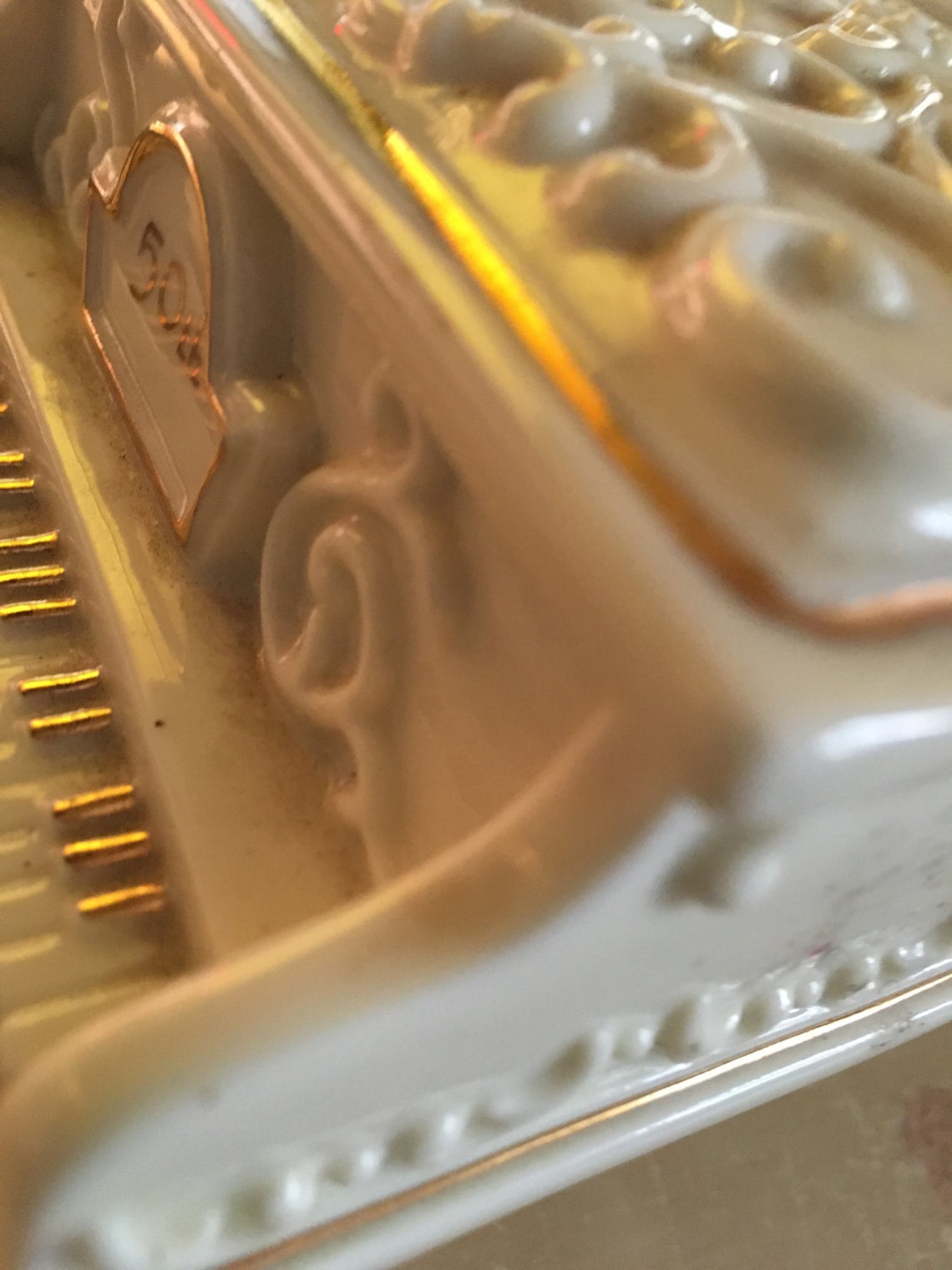 50th Anniversary Ceramic Piano Music Box, Anniversary Waltz Music Box ...